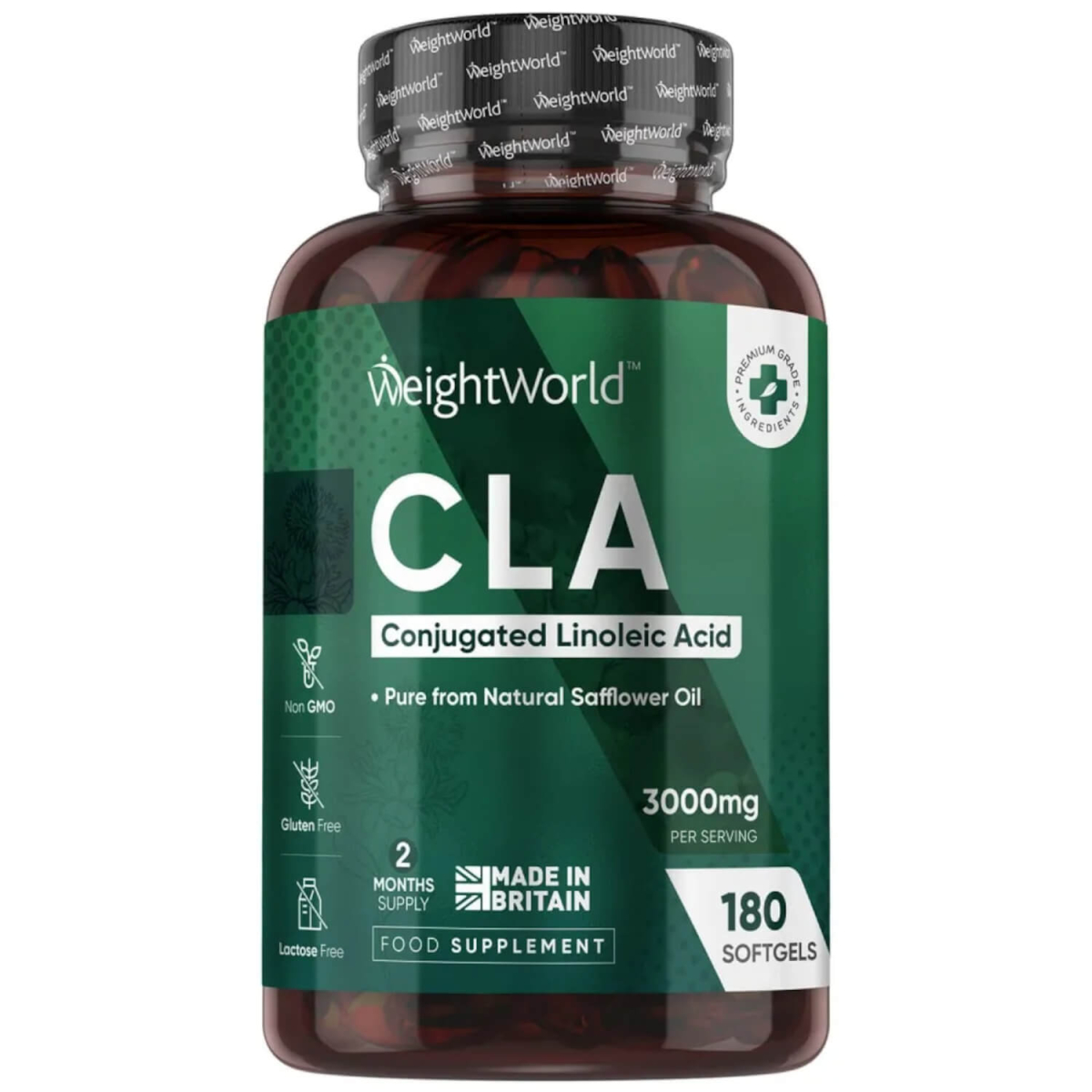 CLA Omega-6 til fedtforbrænding | 180 kapsler | Mod for høje ...